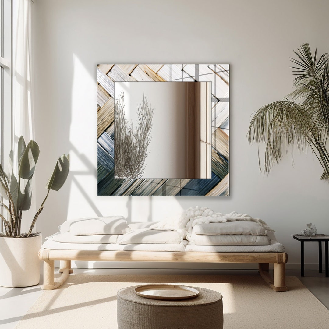 Square Mirror Wall Decor for Bathroom, Living Room Mirror, Bedroom Wall ...