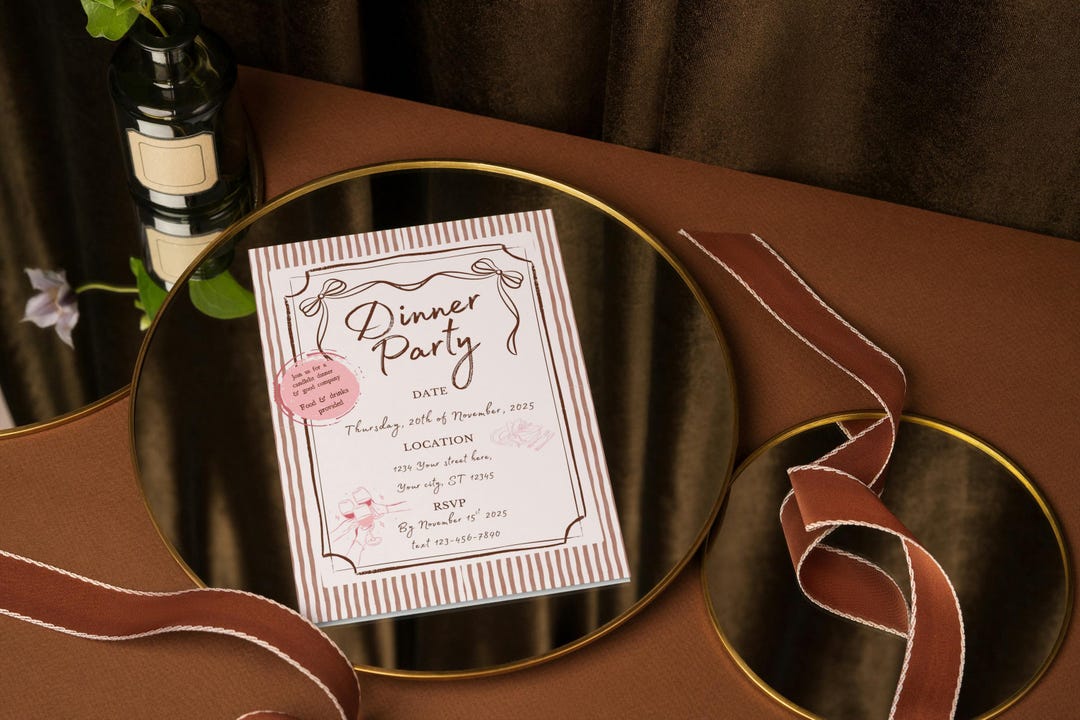 Cozy Friendsgiving Dinner Invitation | Editable Canva Template | Fall ...