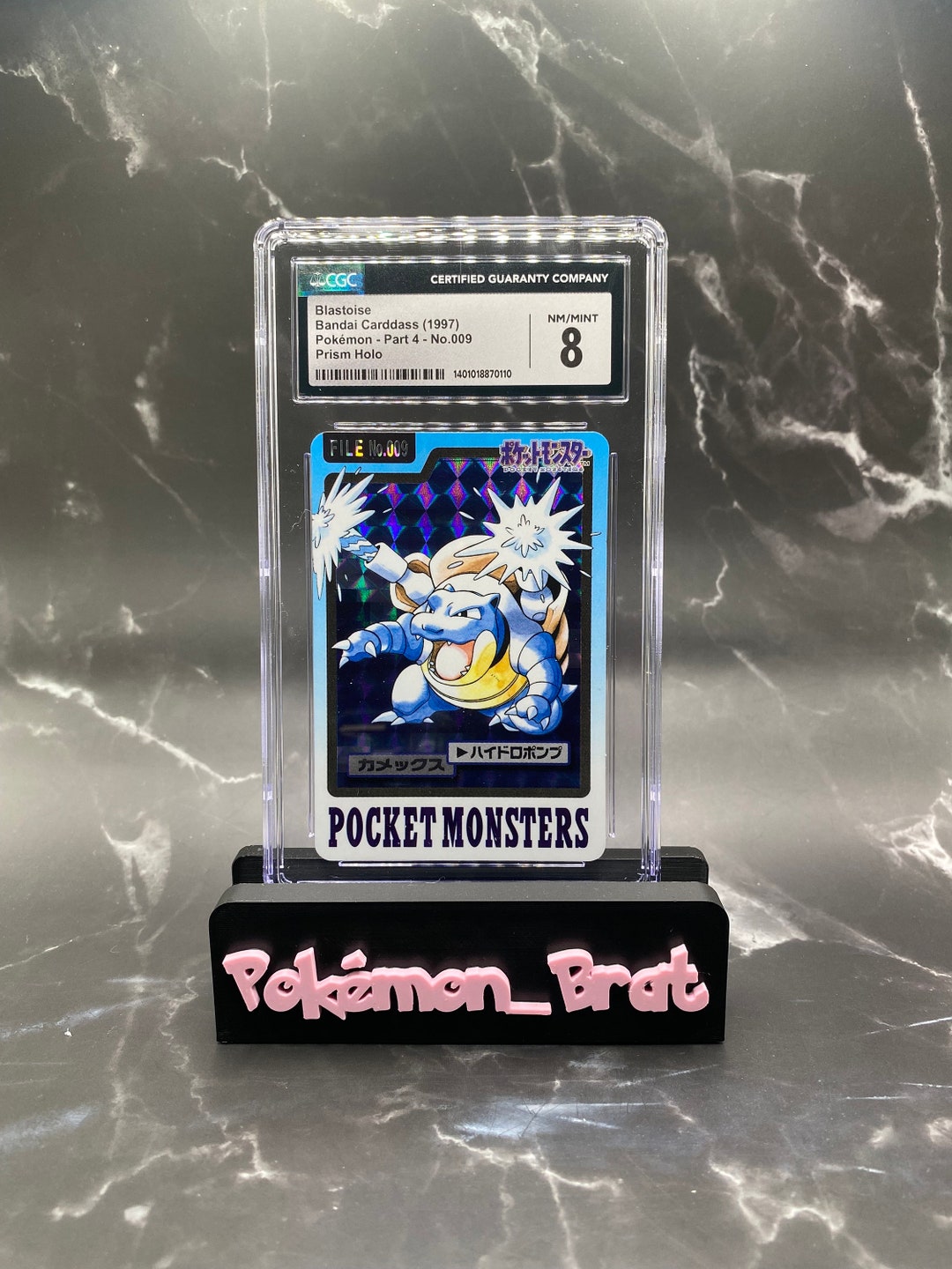 1x Custom Card Display With Pokémon Style Font - Etsy