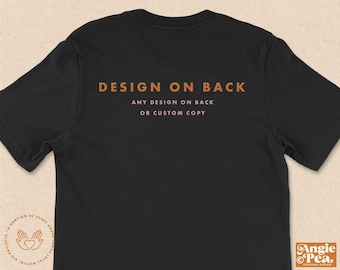 Design or Text on Back of Shirt, Hoodie, Tank Top - Etsy