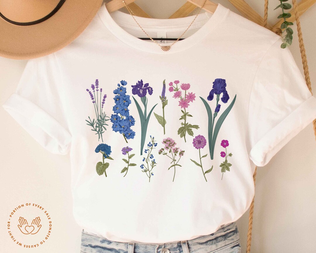 Subtle Bi Pride, Bi Pride, Bisexual Pride, Bi Flag, Wildflower Shirt - Etsy