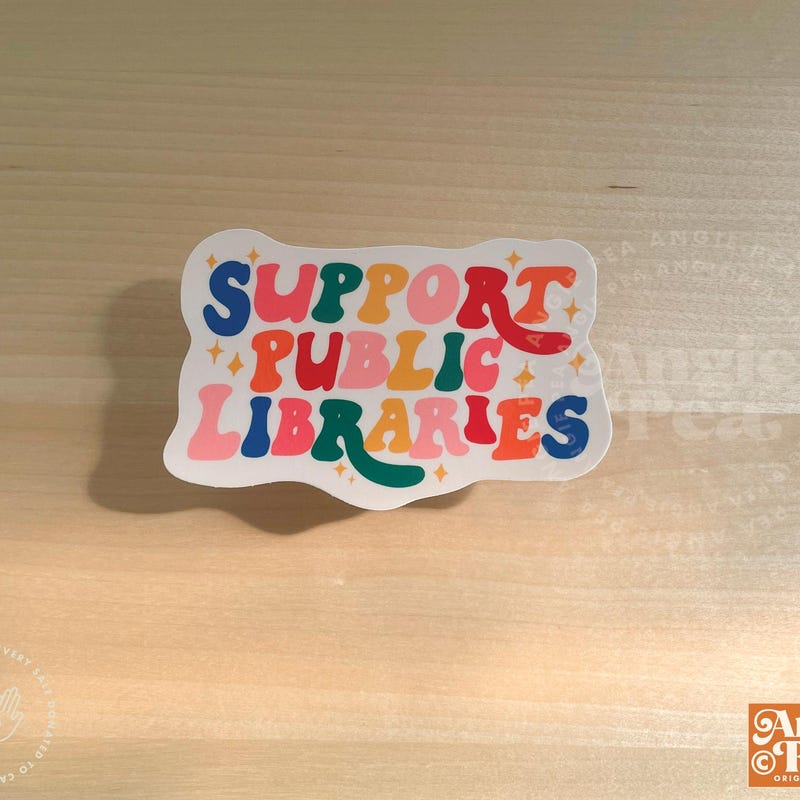 Library Sticker - Etsy