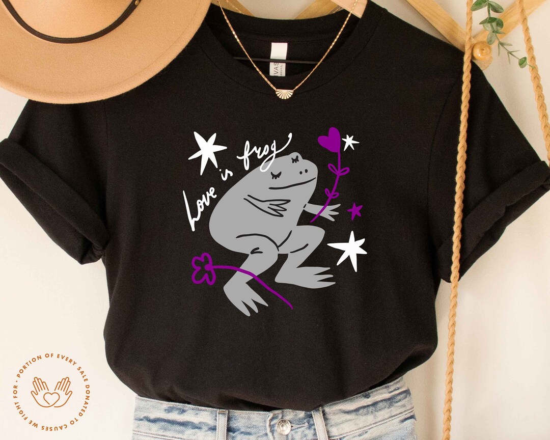 Ace Valentine, Subtle Ace Shirt, Valentine Frog Shirt, Ace Pride - Etsy