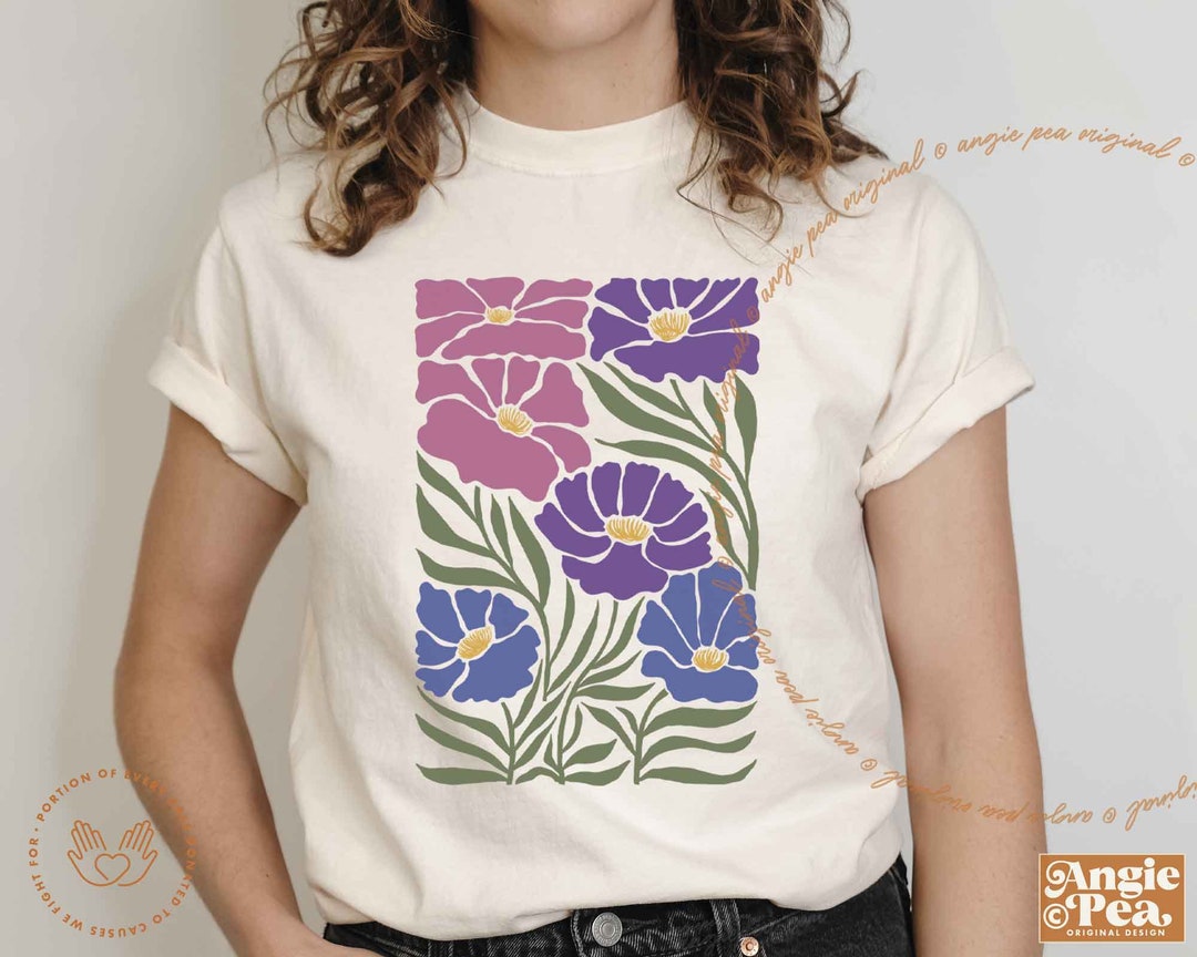 Subtle Bi, Subtle Bisexual, Bisexual Pride, Bi Flowers, Bi Shirt ...