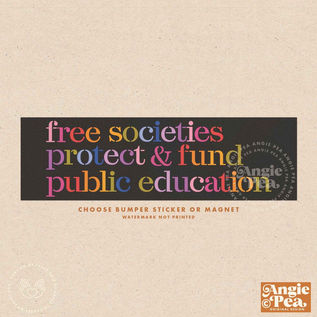 Teacher Bumper Sticker, Teacher Car Magnet, Fund Public Schools ...