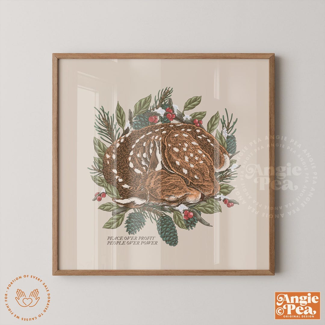 Peace Over Profit and People Over Power, Human Rights Holiday Print ...