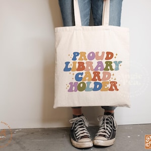 Library Card, Library Card Tote Bag, Library Tote, Librarian Gift ...
