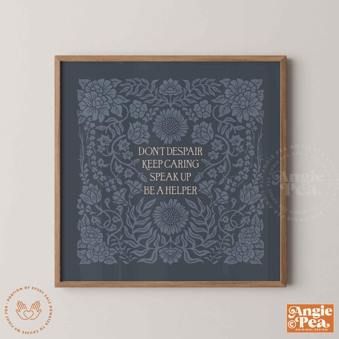 Don't Despair Keep Caring Speak up Be a Helper, Resist Print 10x10 - Etsy