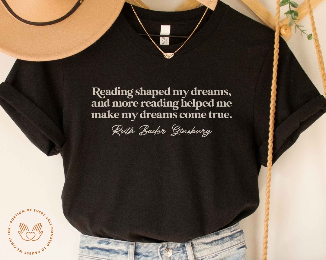 RBG Shirt, Bookish Shirt, Reading Shirt, Ruth Bader Ginsburg Shirt, RBG ...