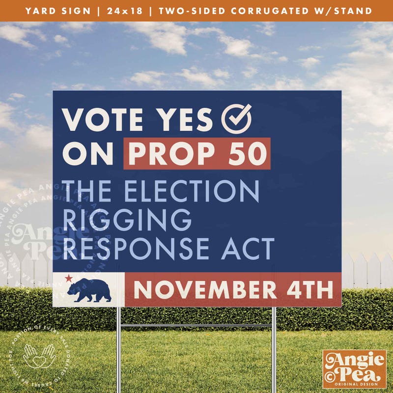 Yes on Prop 50 - Etsy