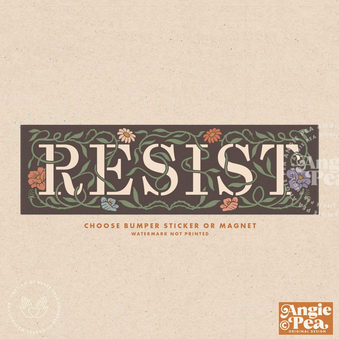 Resist Sticker, Resist Bumper Sticker or Bumper Magnet, Do Not Obey in ...
