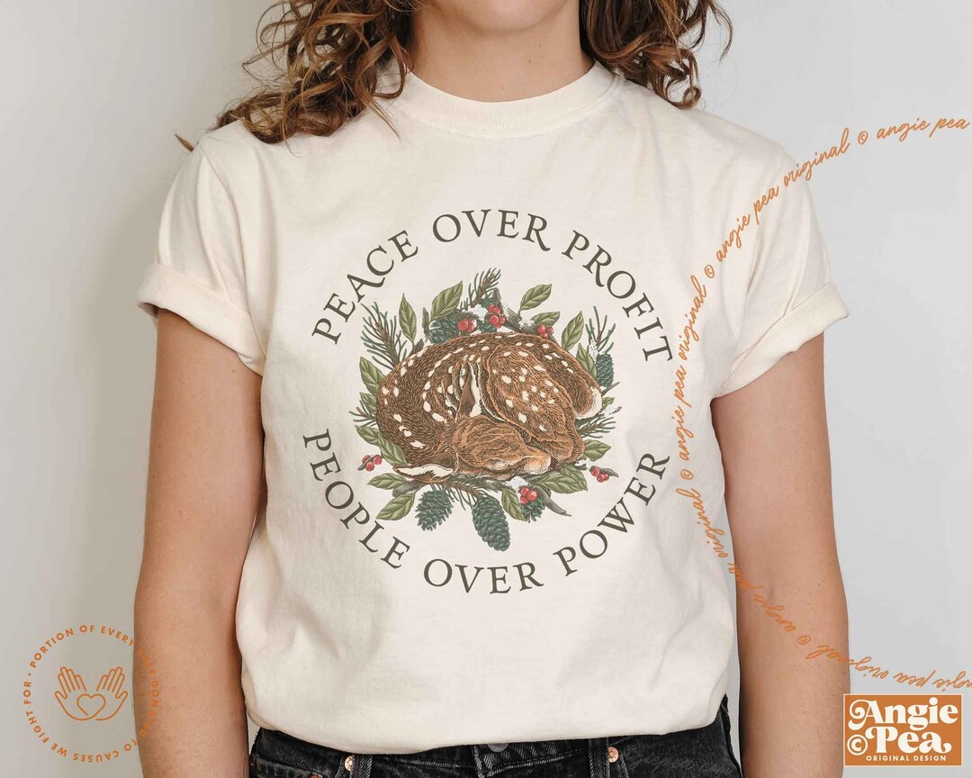 Leftist Shirt, Peace Over Profit, People Over Power, Leftist Christmas ...