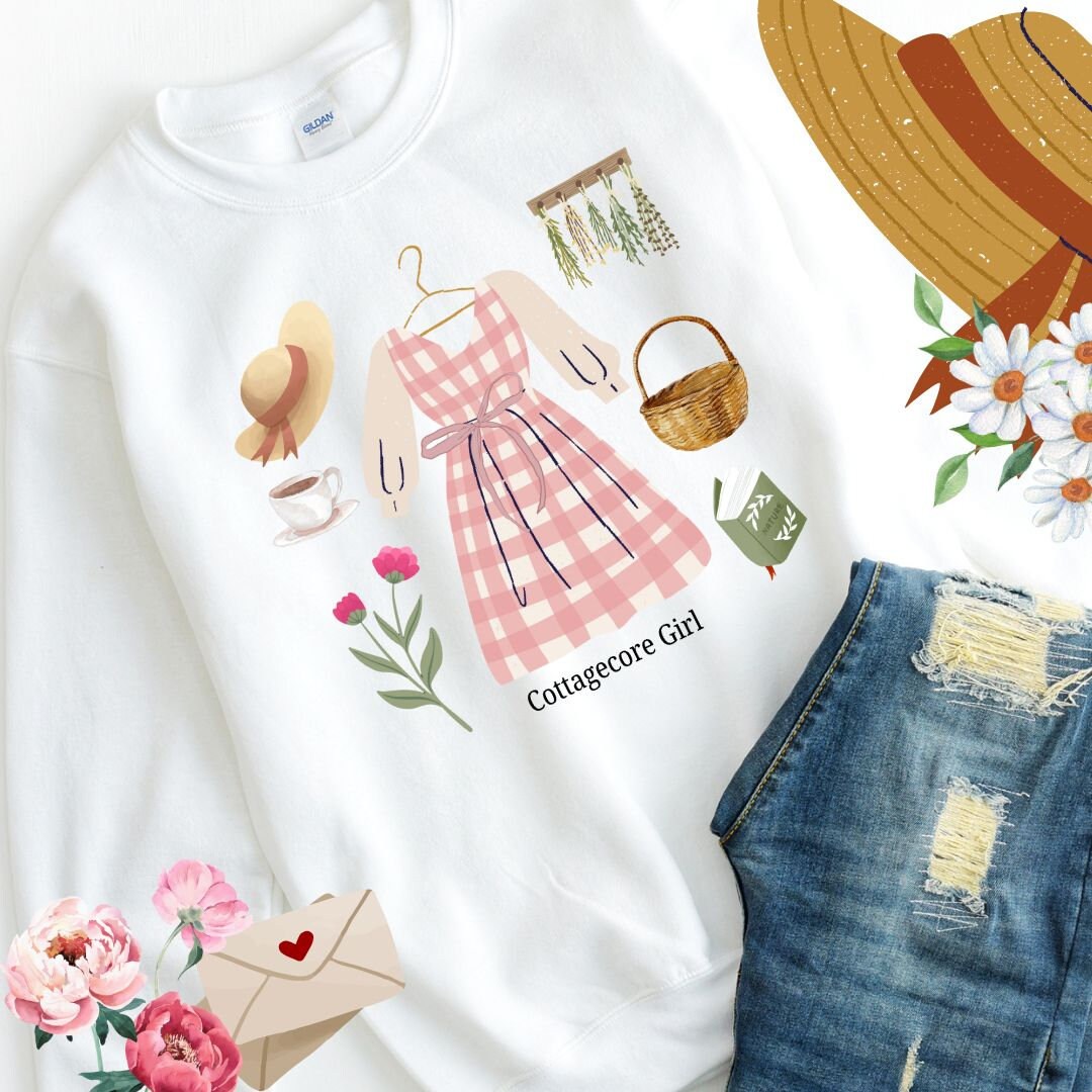 Womens Cottage Style Cottagecore Crewneck Sweatshirt - Etsy