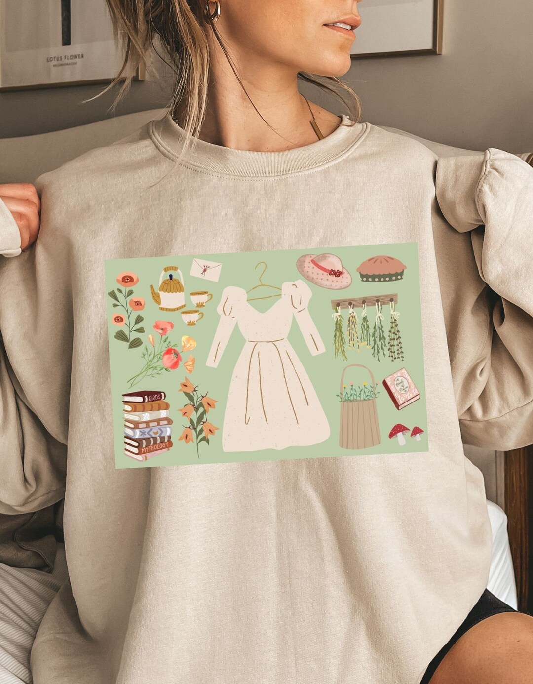 Cottage Style Crewneck Cottagecore Woman's Sweatshirt Gift for Her ...