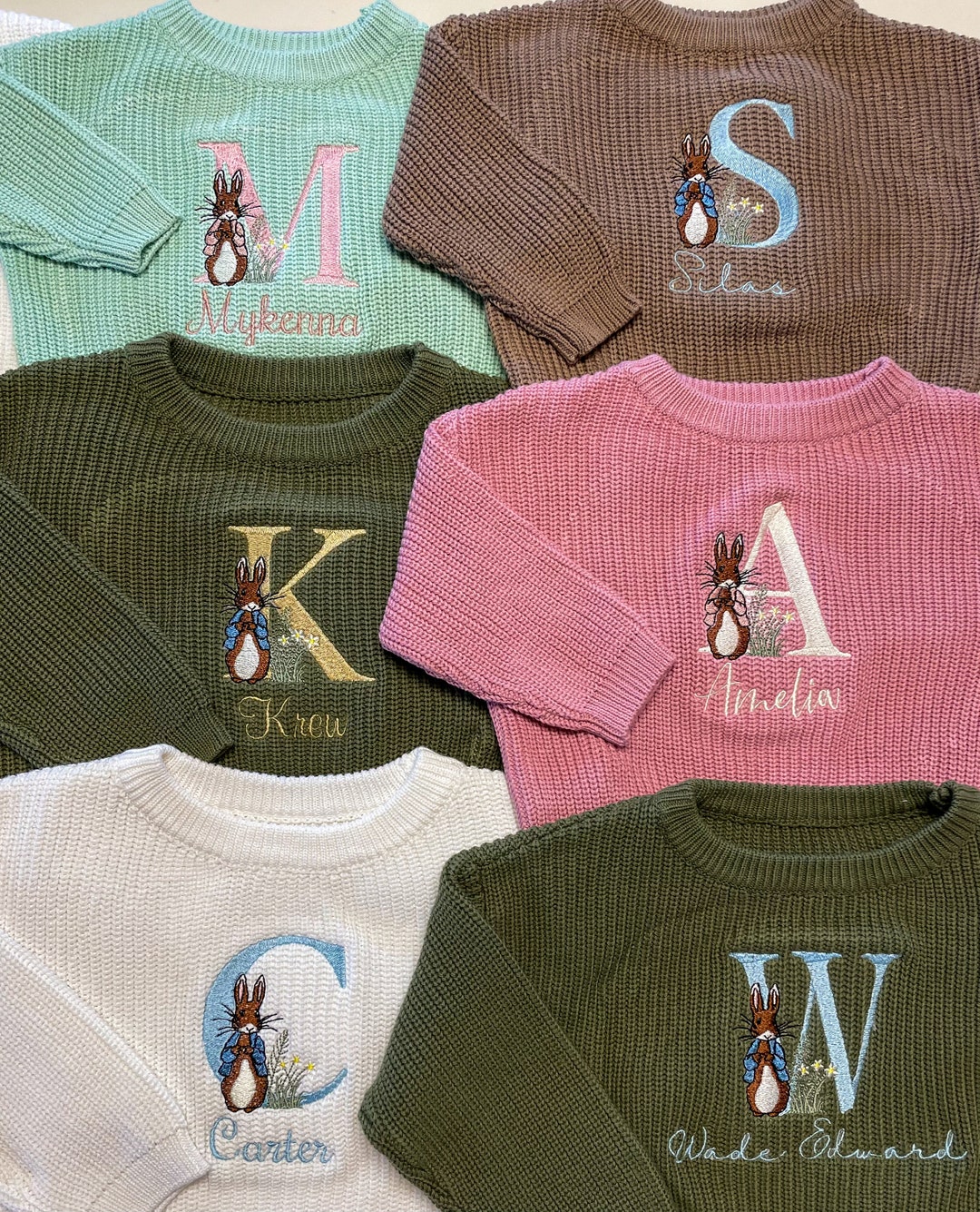 Baby/toddler Personalized Easter Sweater - Kids Name Embroidered Easter ...