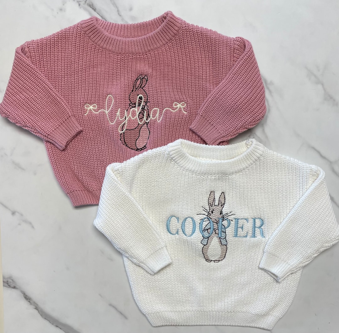 Baby/toddler Personalized Easter Sweater - Name Embroidered Easter ...