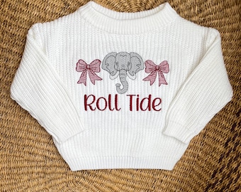 Alabama Hand Embroidered Sweater - Etsy
