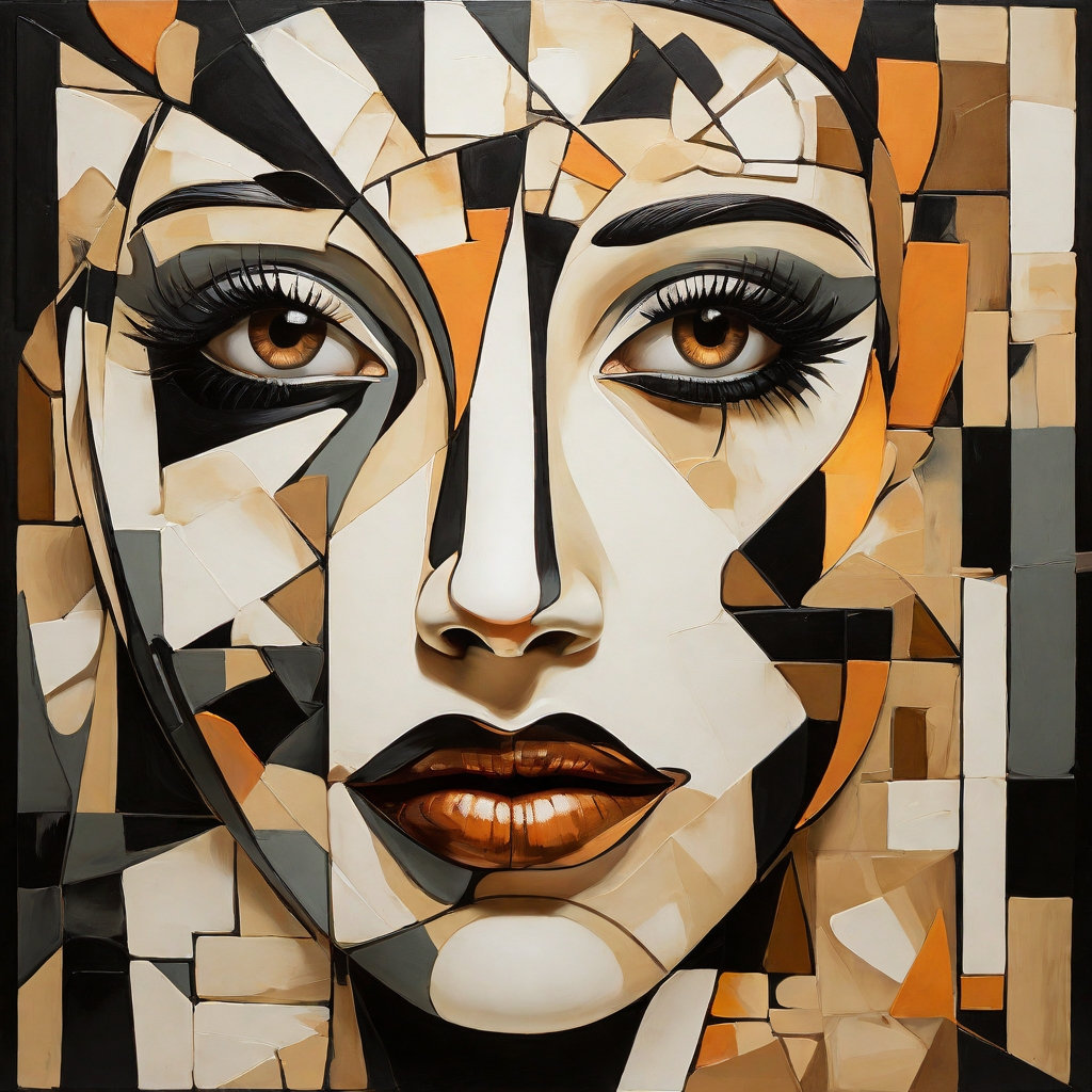 An Abstract Portrait of a Beautiful Face - Etsy