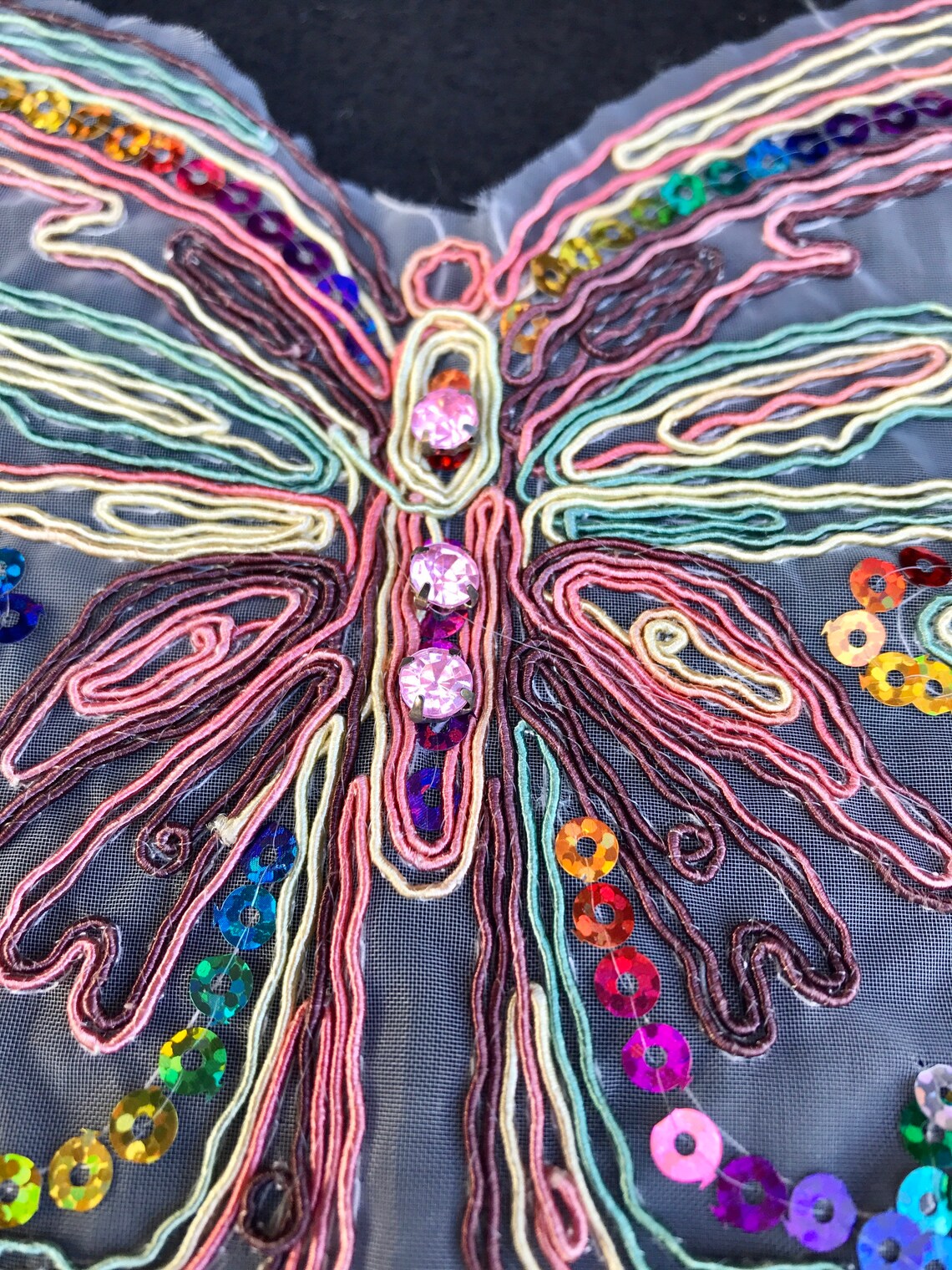 Multi Colored Sequined Butterfly Appliqué - Etsy