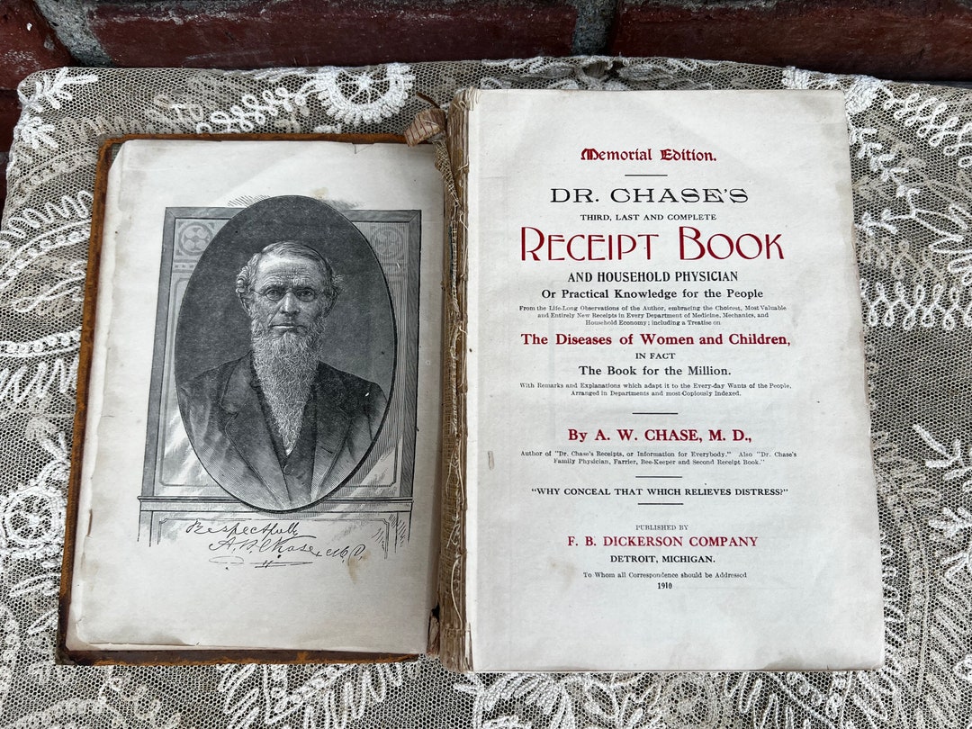 Edwardian Dr. Chases's Third Last and Complete Receipt Book and ...