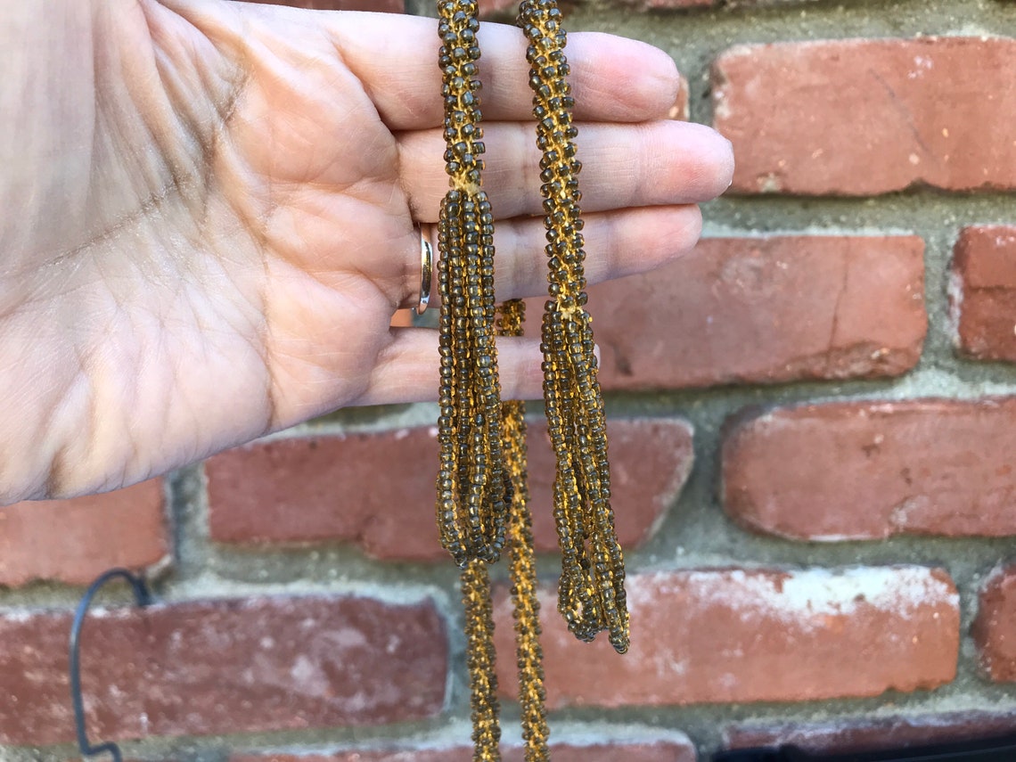 1920s Beaded Art Deco Flapper Necklace REDUCED - Etsy