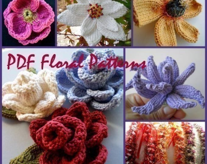 PDF Pattern Rose Knitted Flower - Etsy