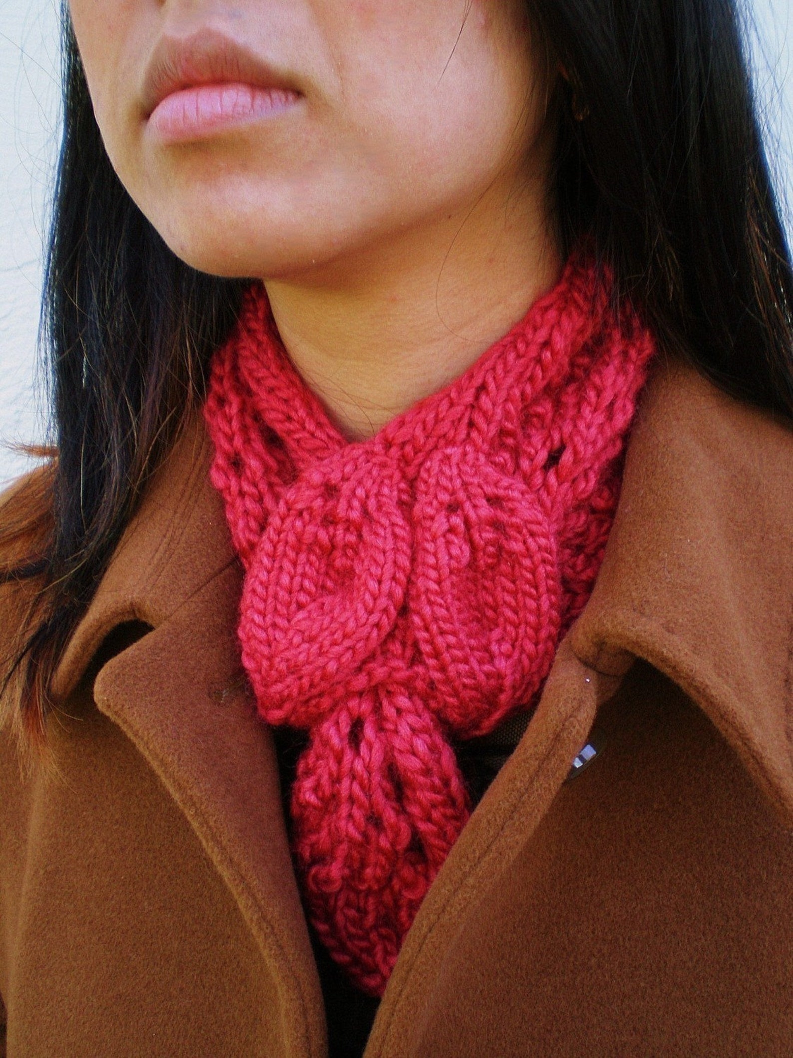 PDF Knitting Pattern - Leaves Scarf / Ascot - Etsy