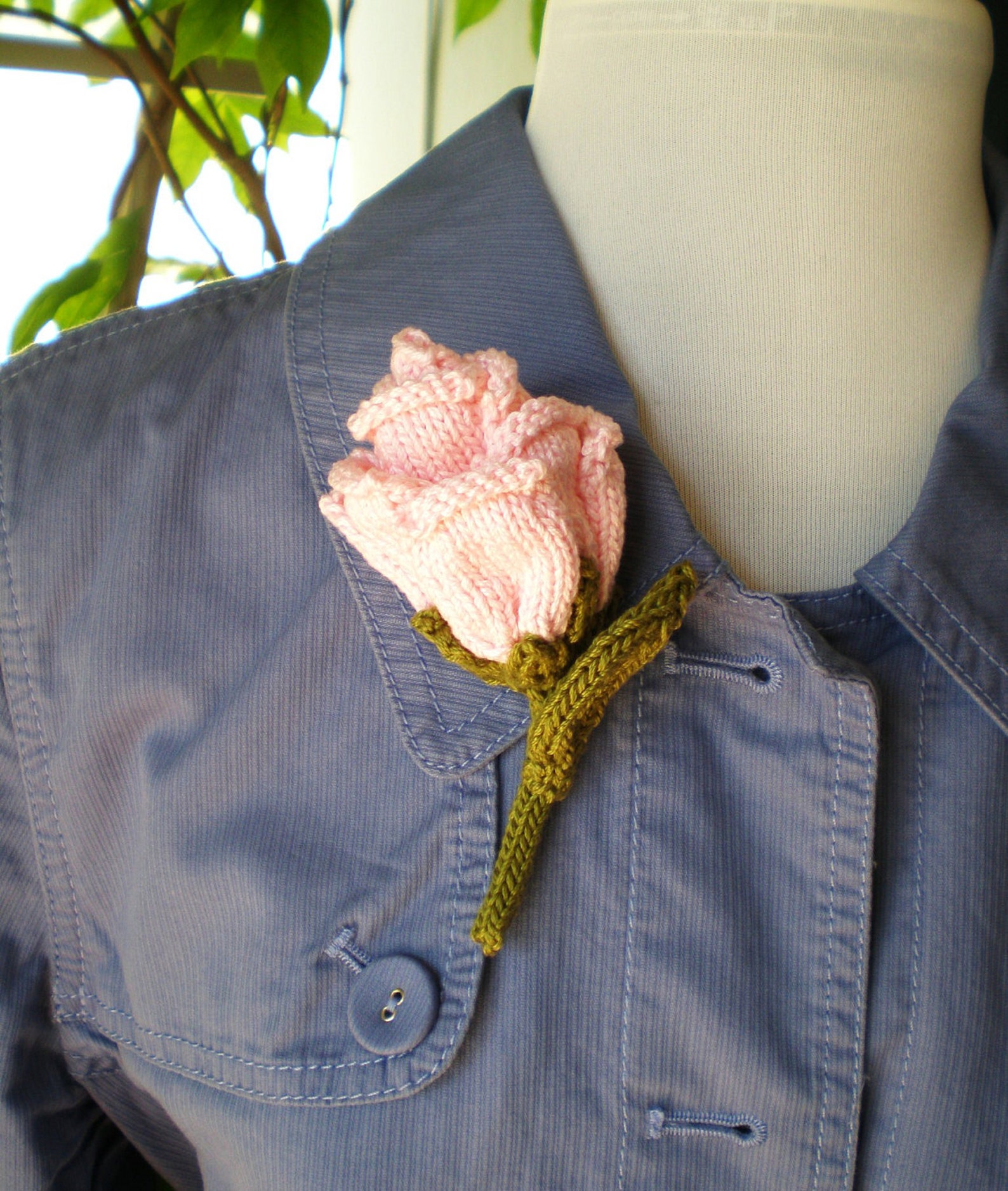 PDF Knitting Pattern - Rose Bud - Etsy