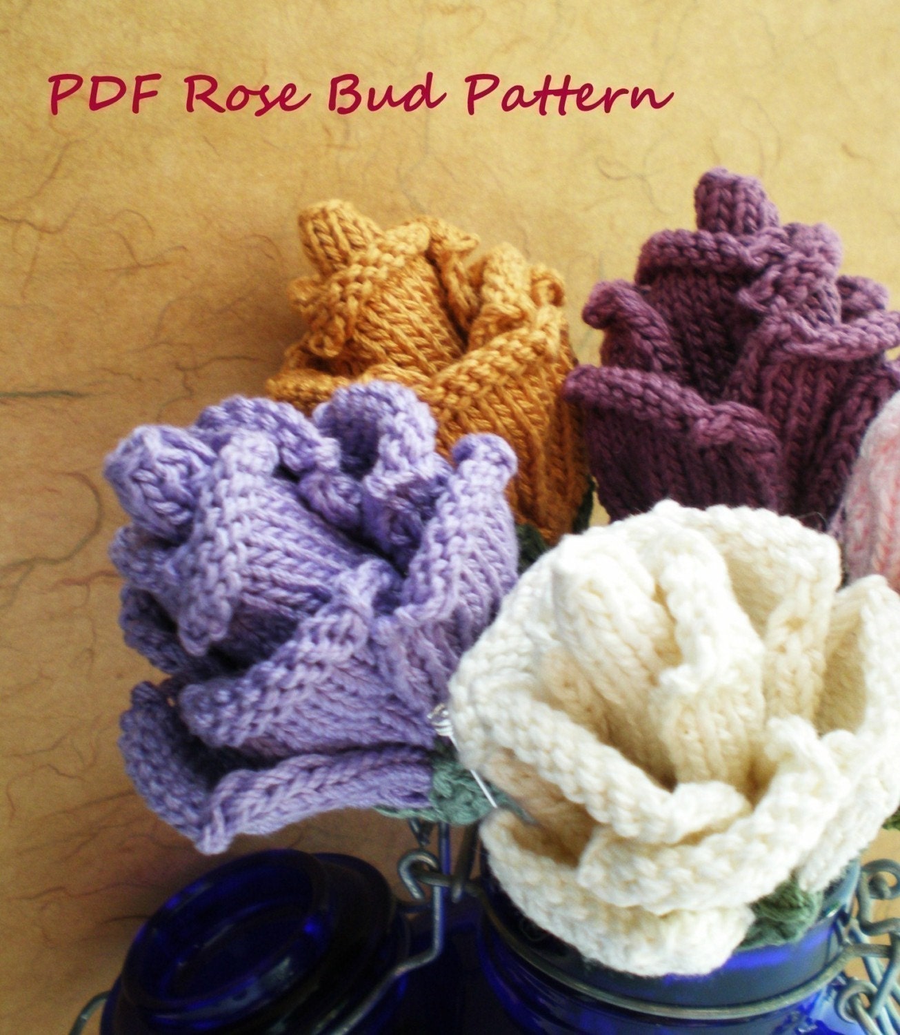 PDF Knitting Pattern - Rose Bud - Etsy