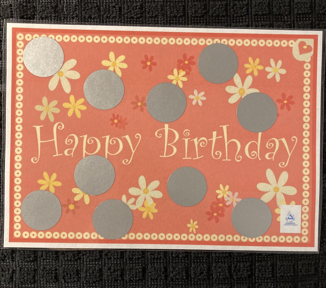 HAPPY BD SCRATCHOFF B - Etsy