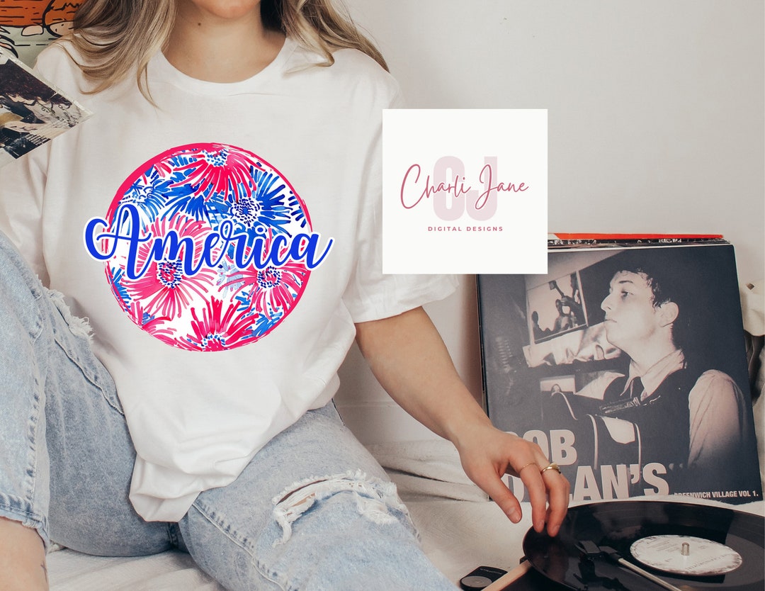 America Preppy Fireworks PNG - Etsy