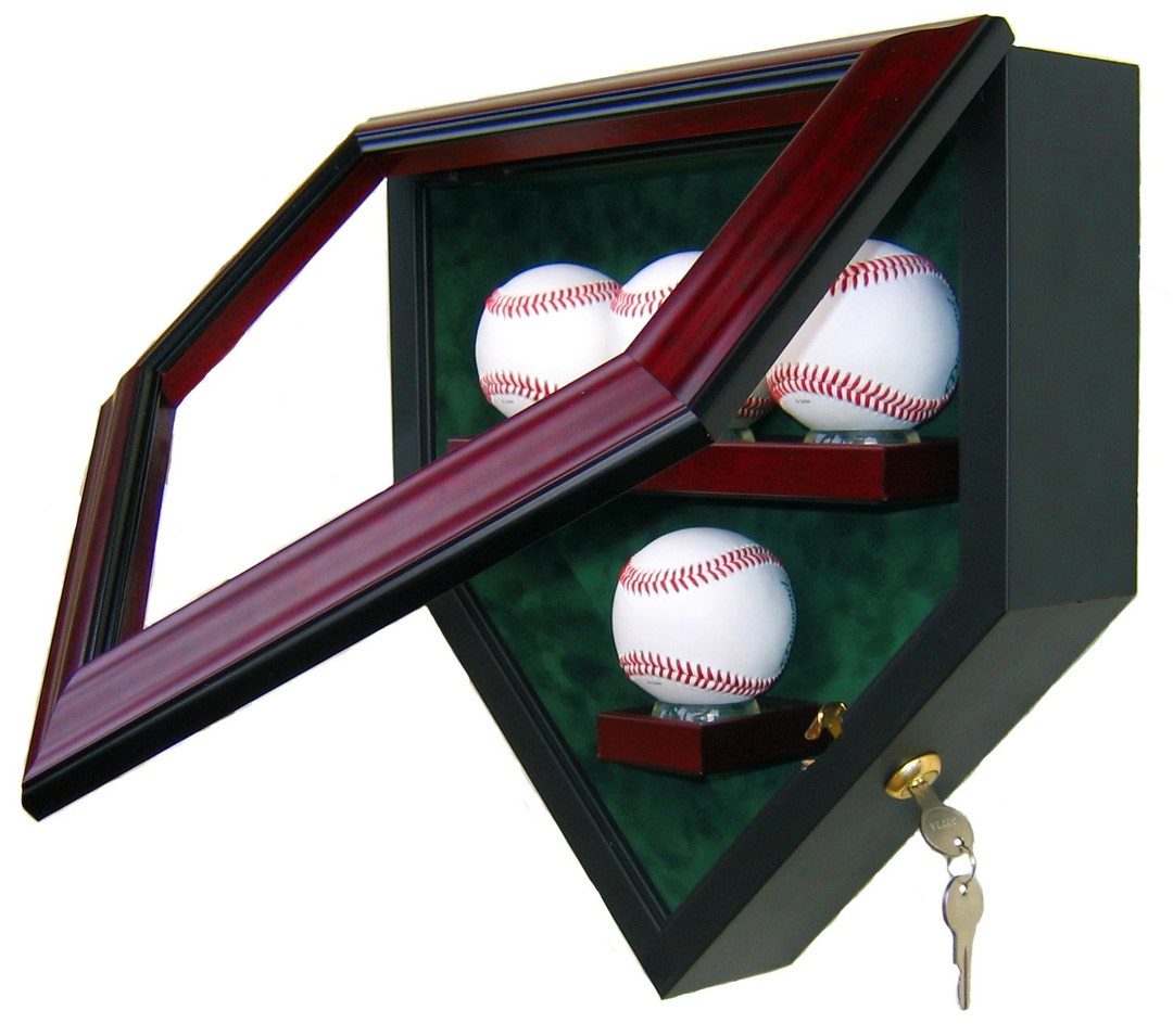 4 Baseball Homeplate Shaped Display Case - Etsy