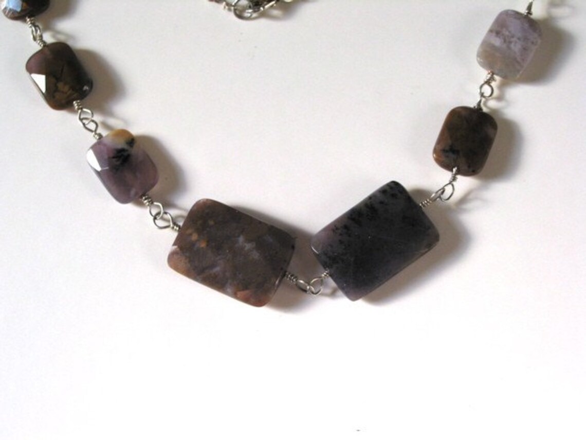 Earthy Necklace With Sterling Silver - Etsy