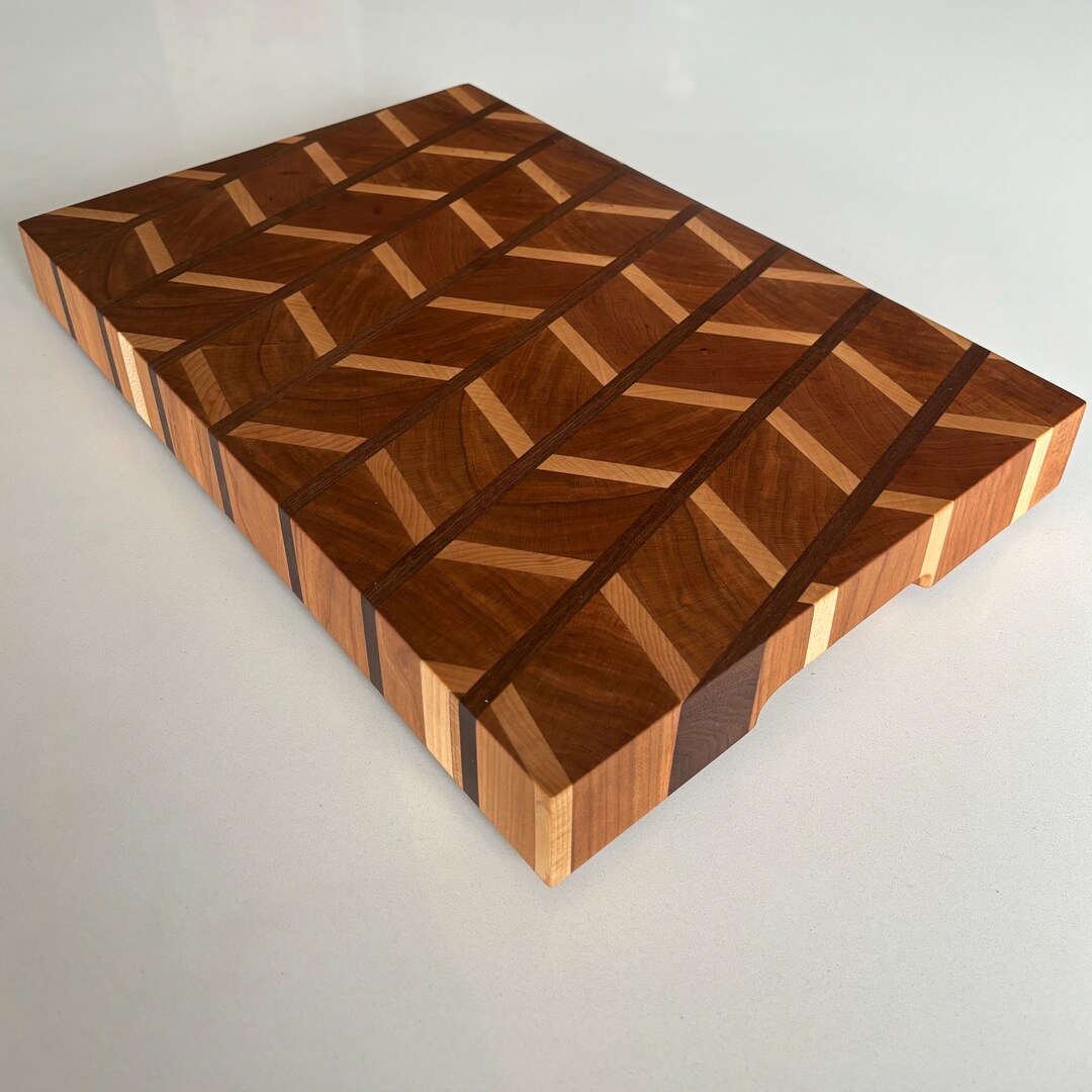 End Grain Parallelogram/chevron Board - Etsy