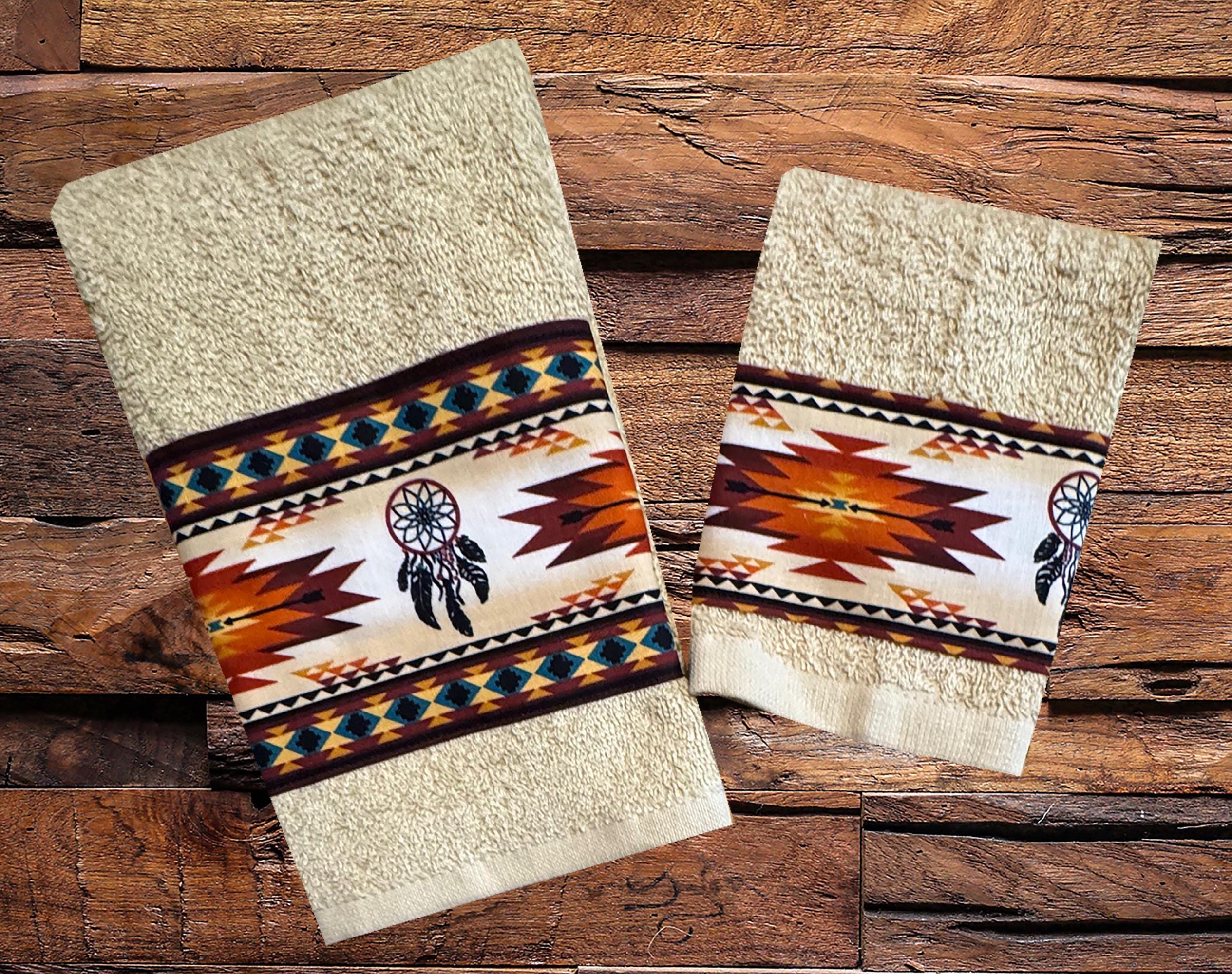 Complete Kitchen Set - Beige With Red, Gray and Black Navajo Design ...