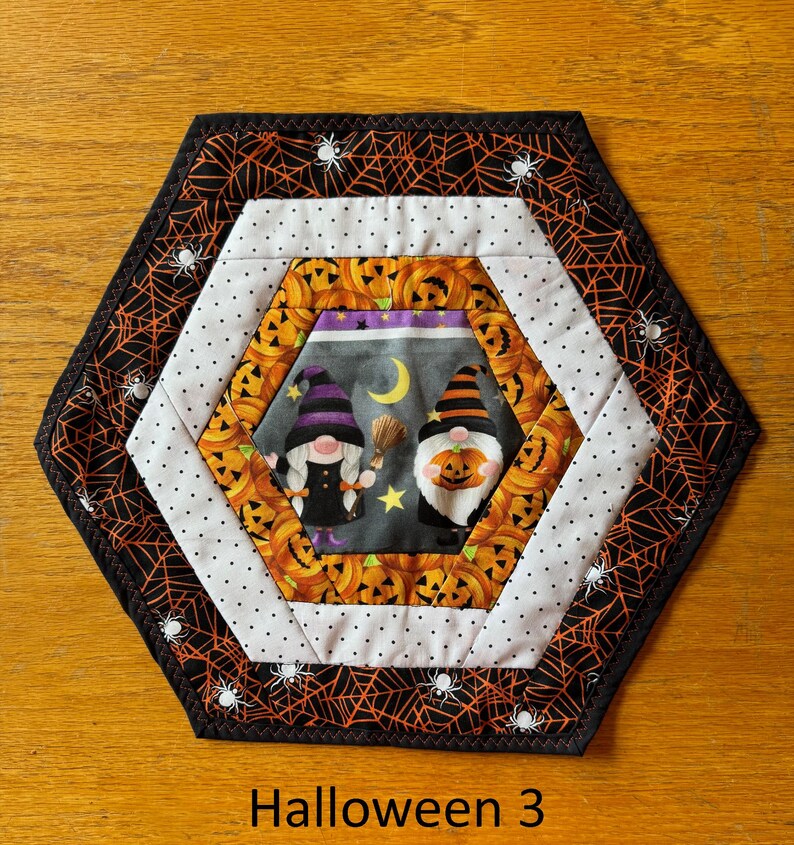 Quilted Halloween Doily Table Runner - Handmade - Choice of 4 - Etsy