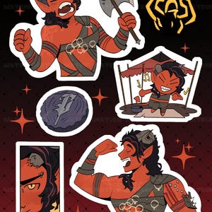 Baulders Gate 3 Astarion & Karlach Sticker Sheet - Etsy