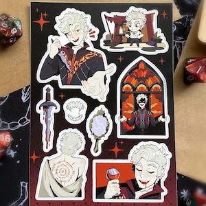 Baulders Gate 3 Astarion & Karlach Sticker Sheet - Etsy