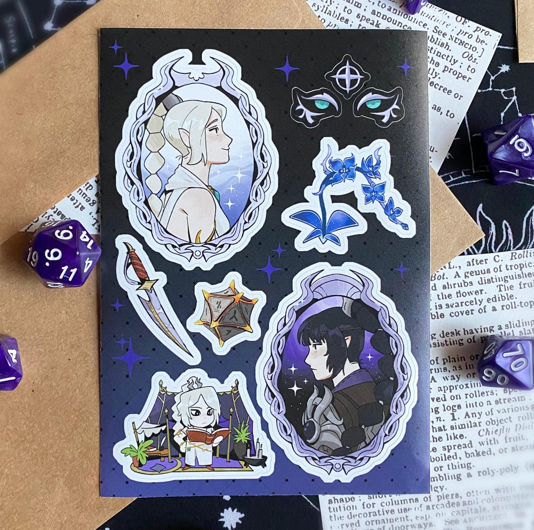 Baulders Gate 3 Shadowheart Sticker Sheet - Etsy