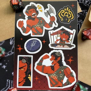Baulders Gate 3 Astarion & Karlach Sticker Sheet - Etsy