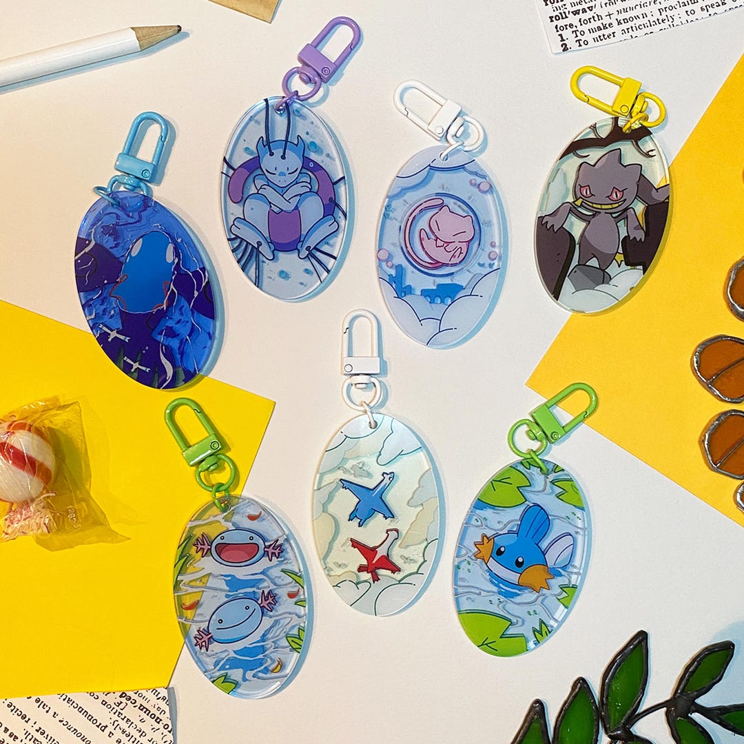 Transparent Pokemon Charm - Etsy