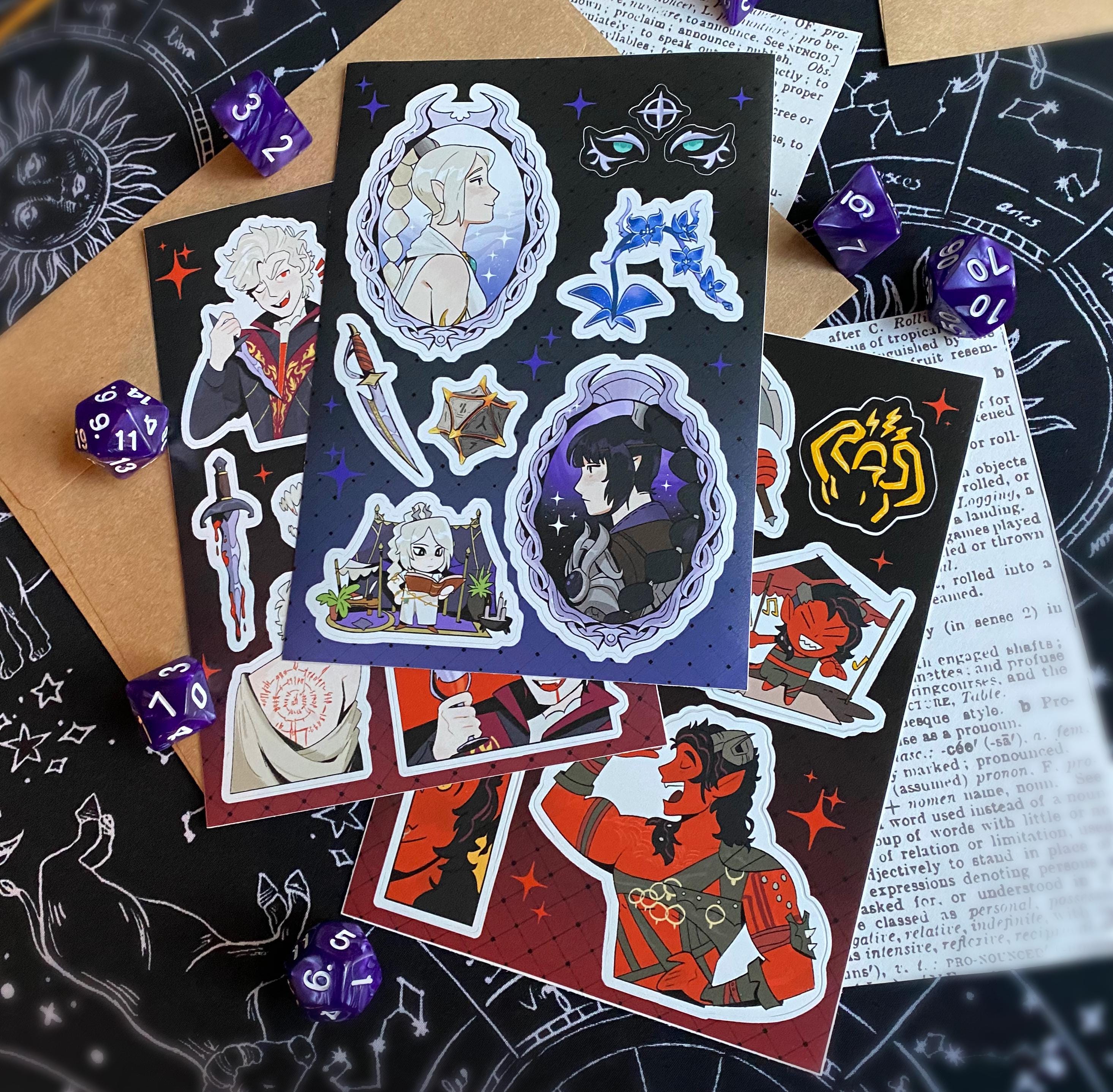 Baulders Gate 3 Astarion & Karlach Sticker Sheet - Etsy