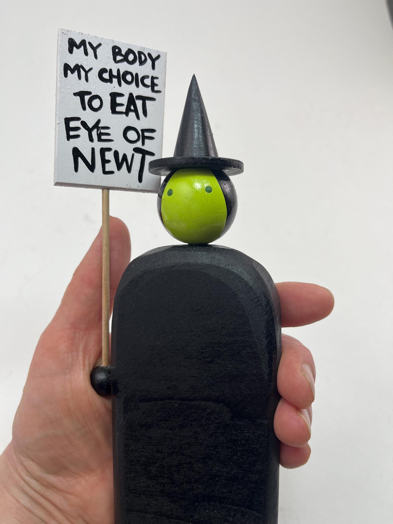 Picketing Witch Figure | Halloween Witch | Witch Decoration | Humorous ...