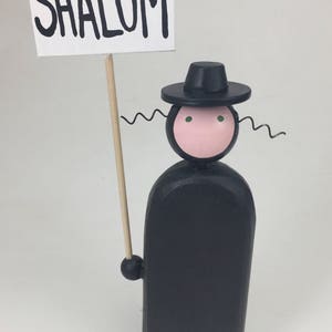 Holiday Santa, Rabbi or Elf Figures With Custom Signs - Etsy