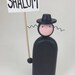 Holiday Santa, Rabbi or Elf Figures With Custom Signs - Etsy