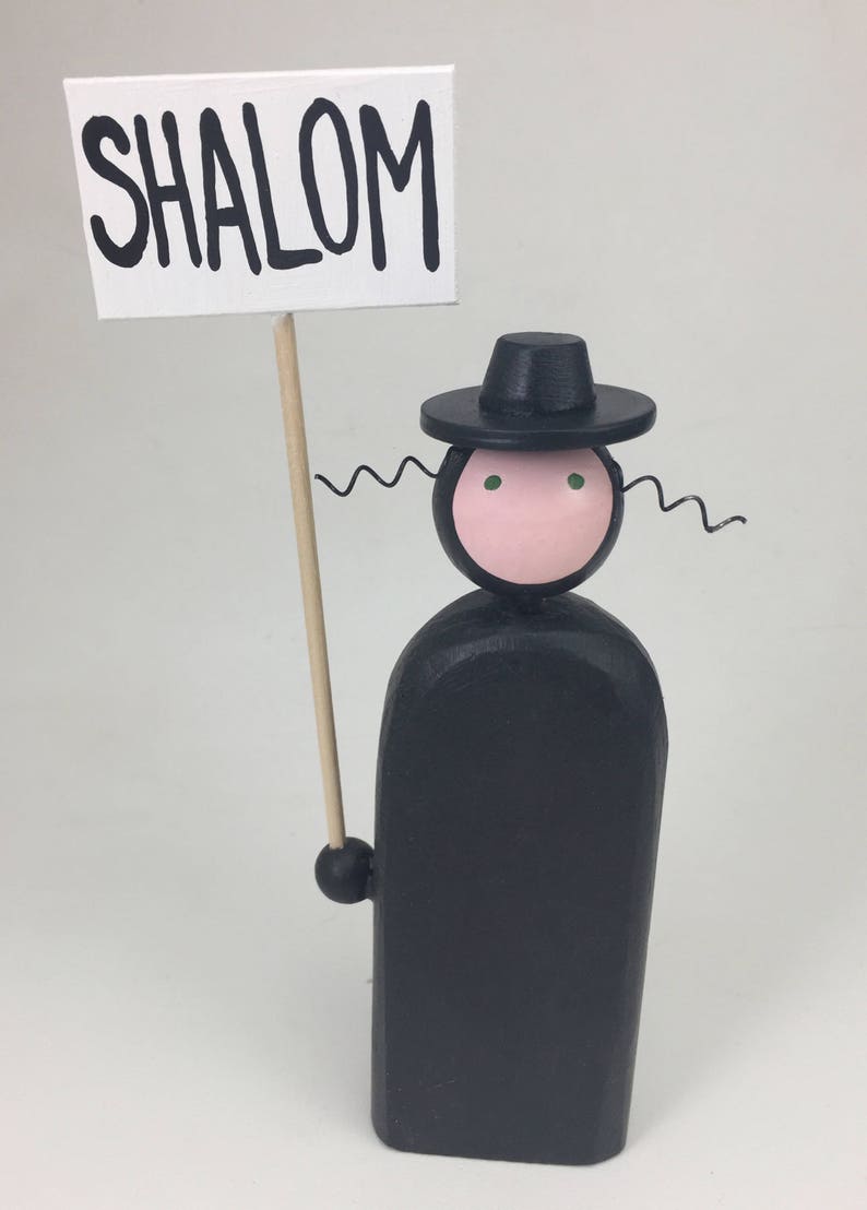 Holiday Santa Rabbi or Elf Figures with Custom Signs | Etsy