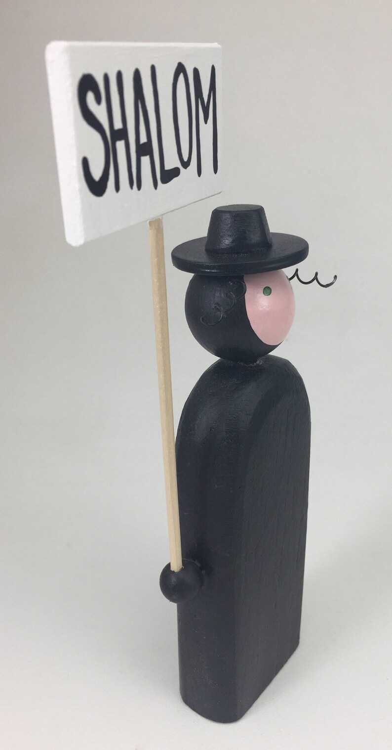 Holiday Santa Rabbi or Elf Figures with Custom Signs | Etsy