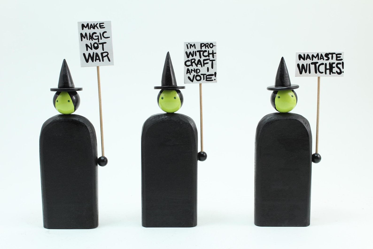 Picketing Witch Figure | Halloween Witch | Witch Decoration | Humorous ...