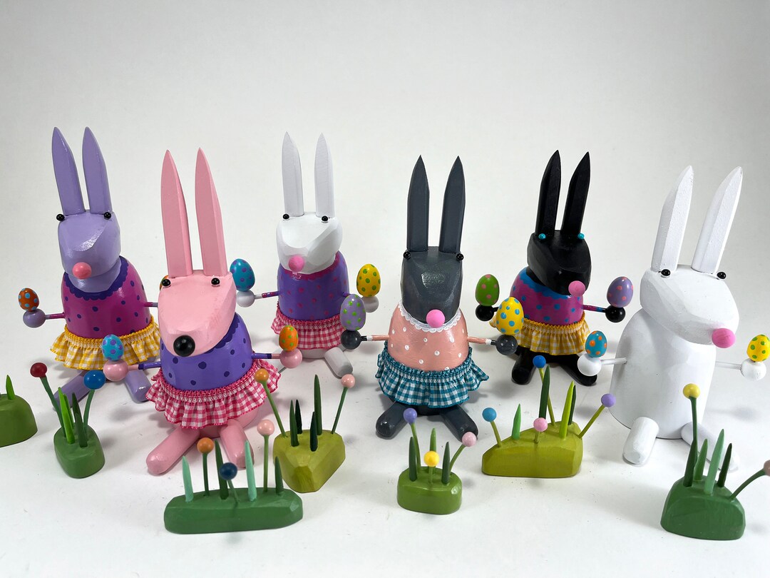Bunny Figure | Easter Bunny | Rabbit Folk Art Figure | Easter ...