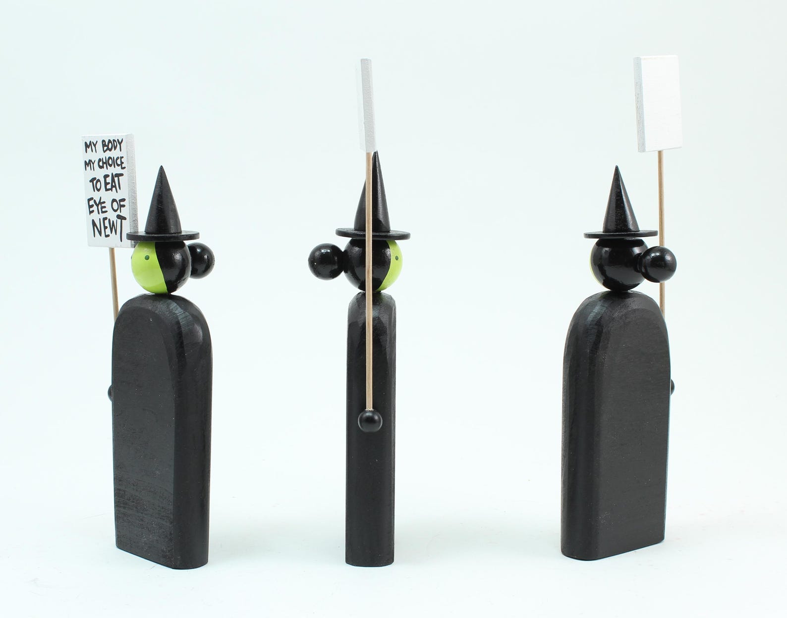 Picketing Witch Figure | Halloween Witch | Witch Decoration | Humorous ...